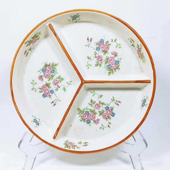 Majolica | Dining | Vintage Oriental Sectioned Plate Majolica Japan ...